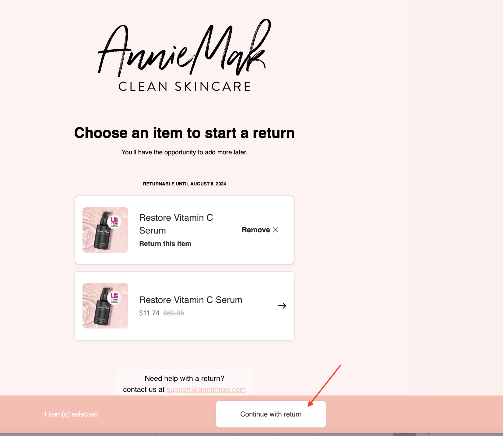 Detailed Return Instructions